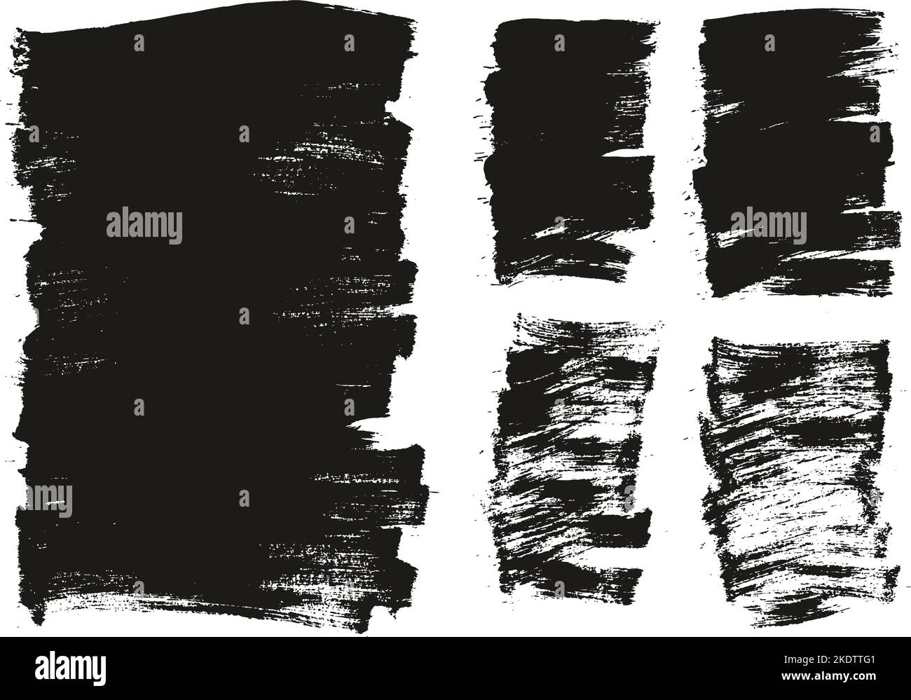 Flat Paint Brush Thin Long & Short Background Mix High Detail Abstract ...