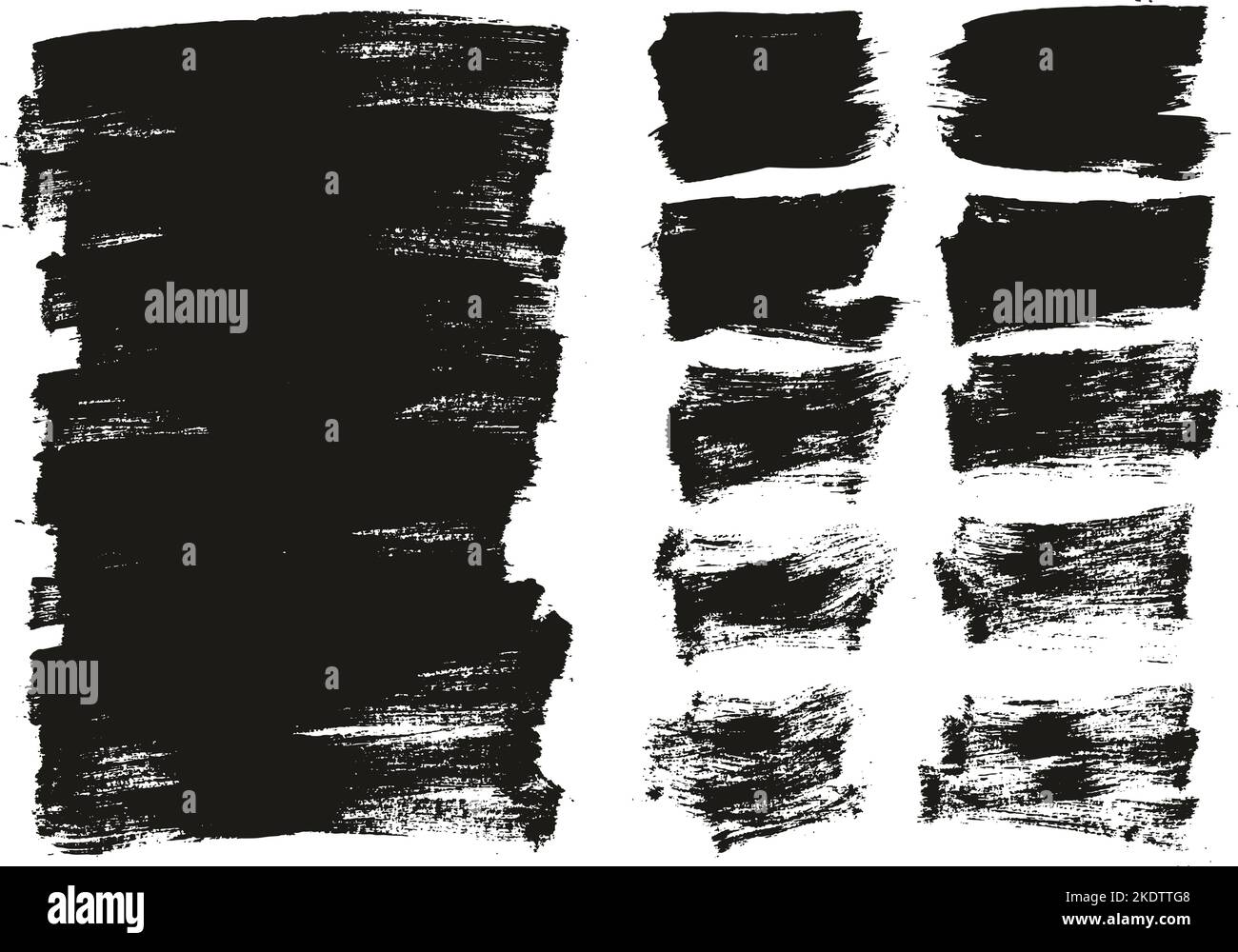 Flat Paint Brush Thin Long & Short Background Mix High Detail Abstract ...