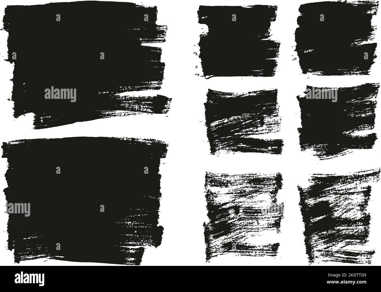 Flat Paint Brush Thin Long & Short Background Mix High Detail Abstract ...