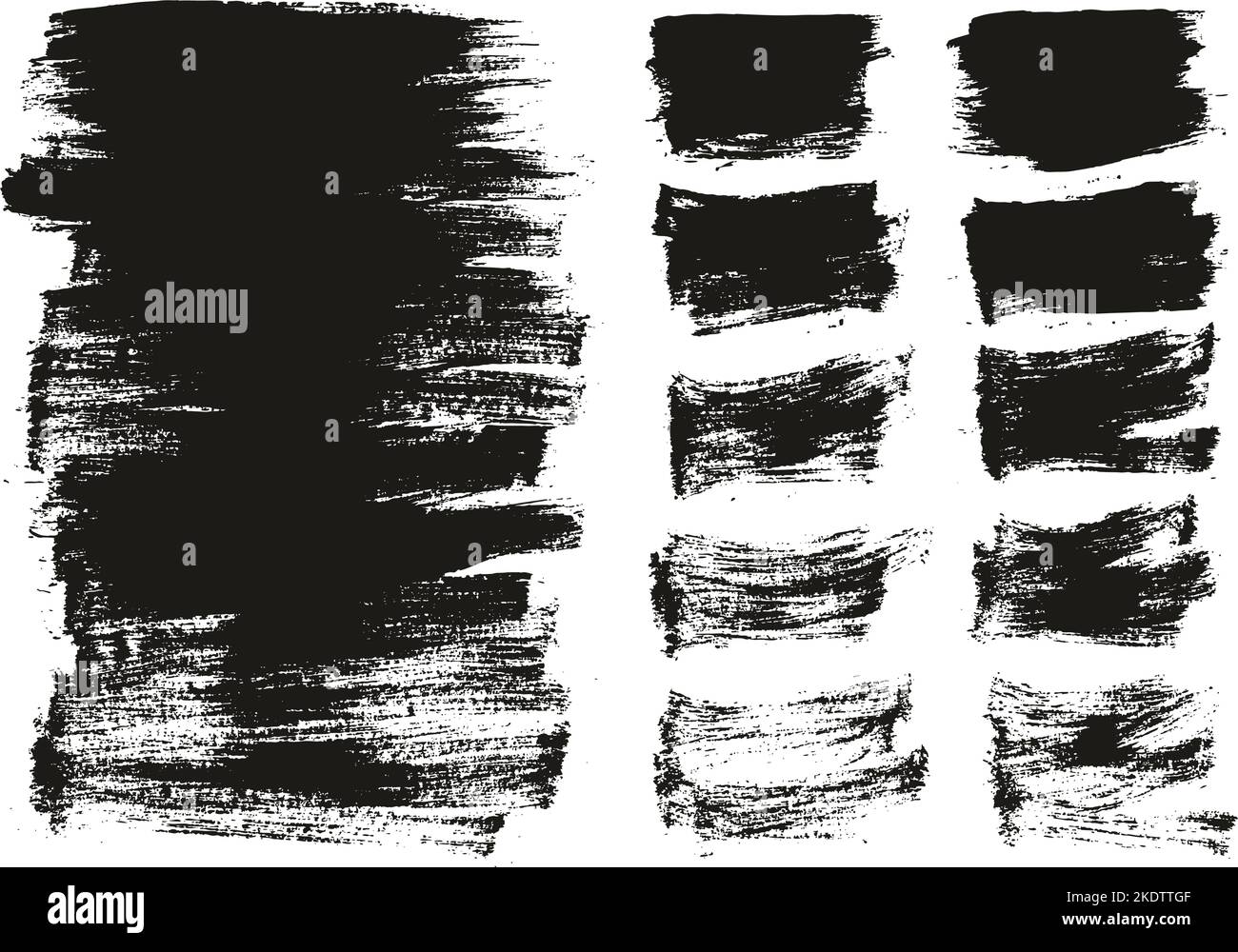 Flat Paint Brush Thin Long & Short Background Mix High Detail Abstract ...