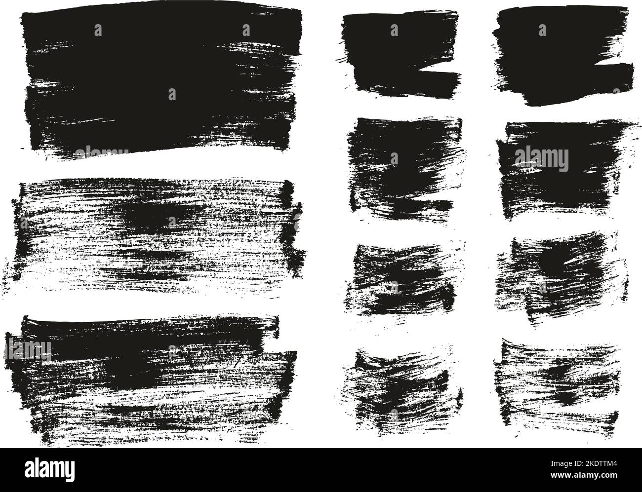 Flat Paint Brush Thin Long & Short Background Mix High Detail Abstract ...