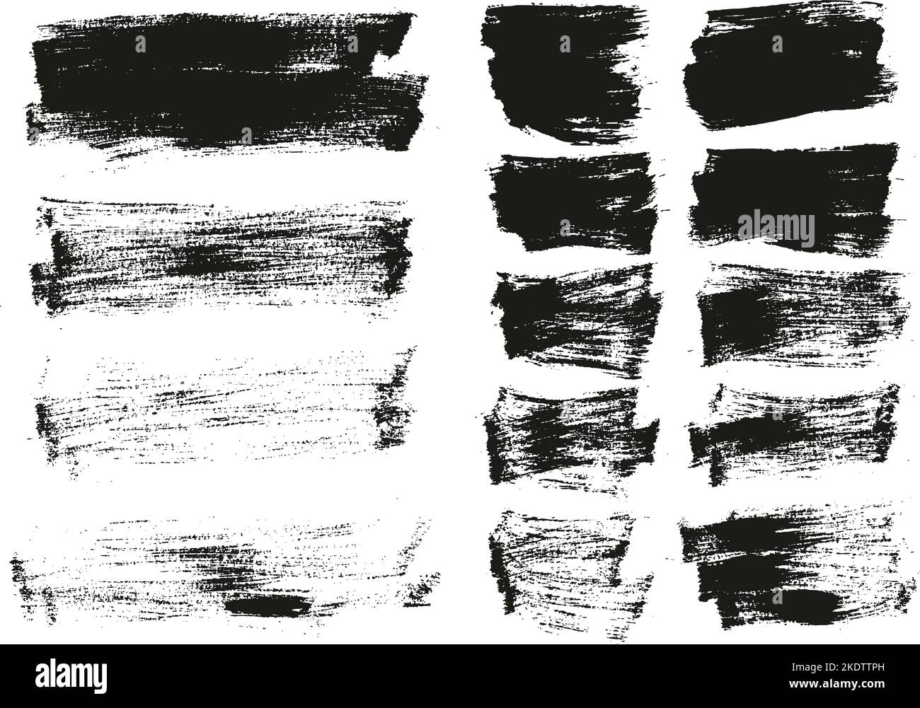 Flat Paint Brush Thin Long & Short Background Mix High Detail Abstract ...