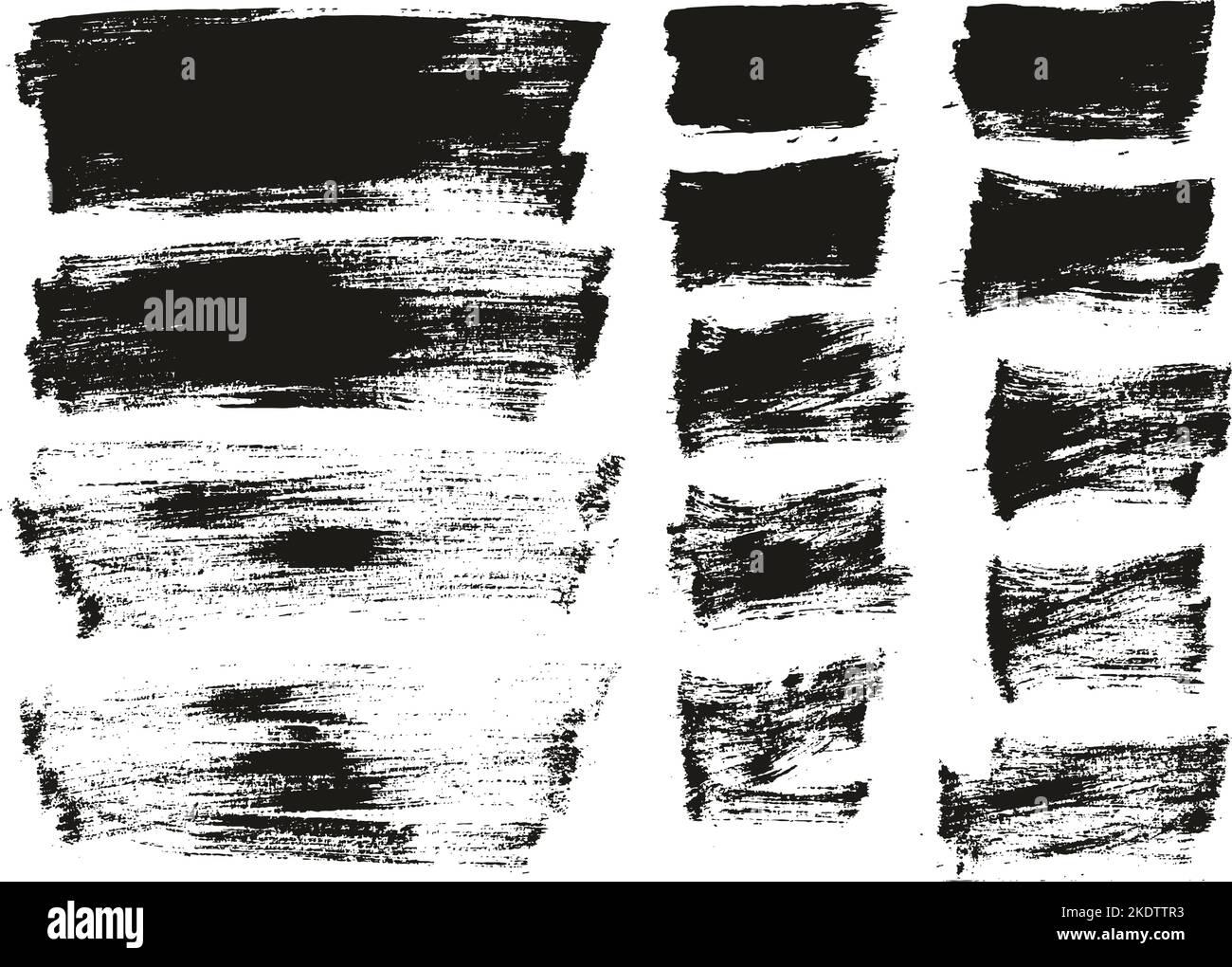 Flat Paint Brush Thin Long & Short Background Mix High Detail Abstract ...