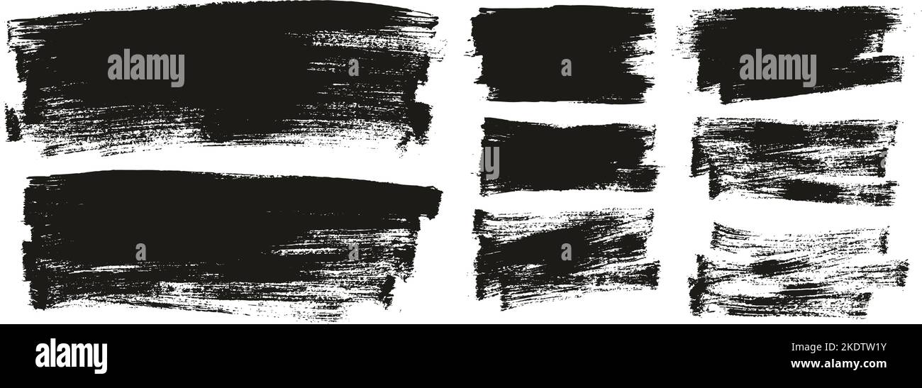 Flat Paint Brush Thin Long & Short Background Mix High Detail Abstract ...