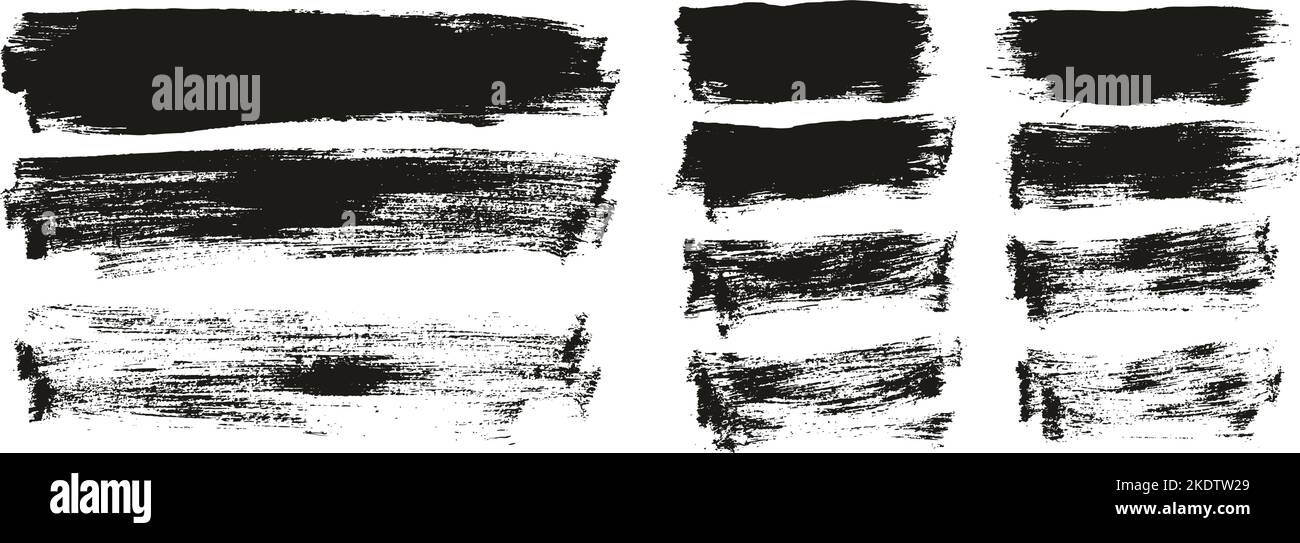 Flat Paint Brush Thin Long & Short Background Mix High Detail Abstract ...