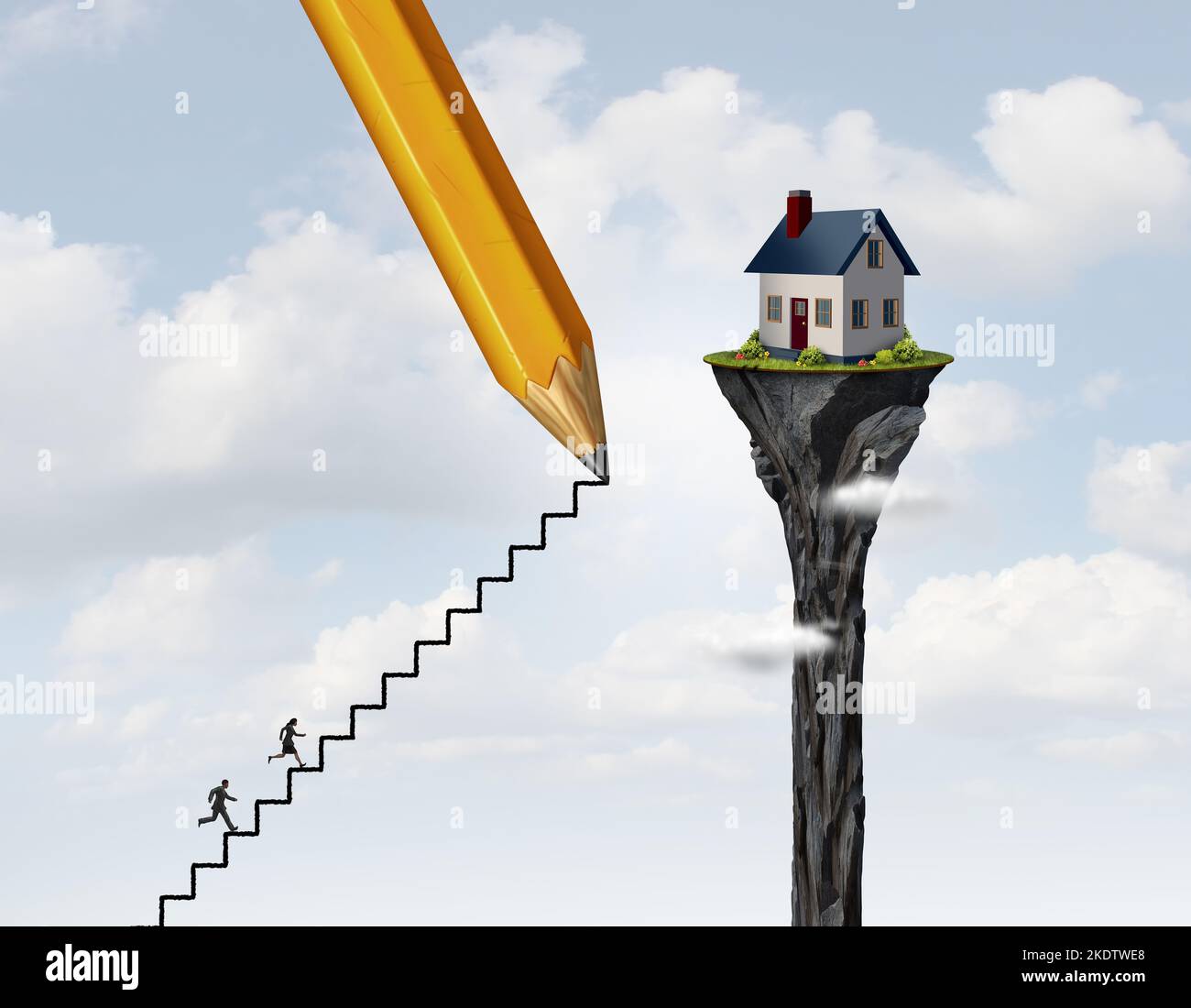 Housing ladder metaphor hi-res stock photography and images - Alamy