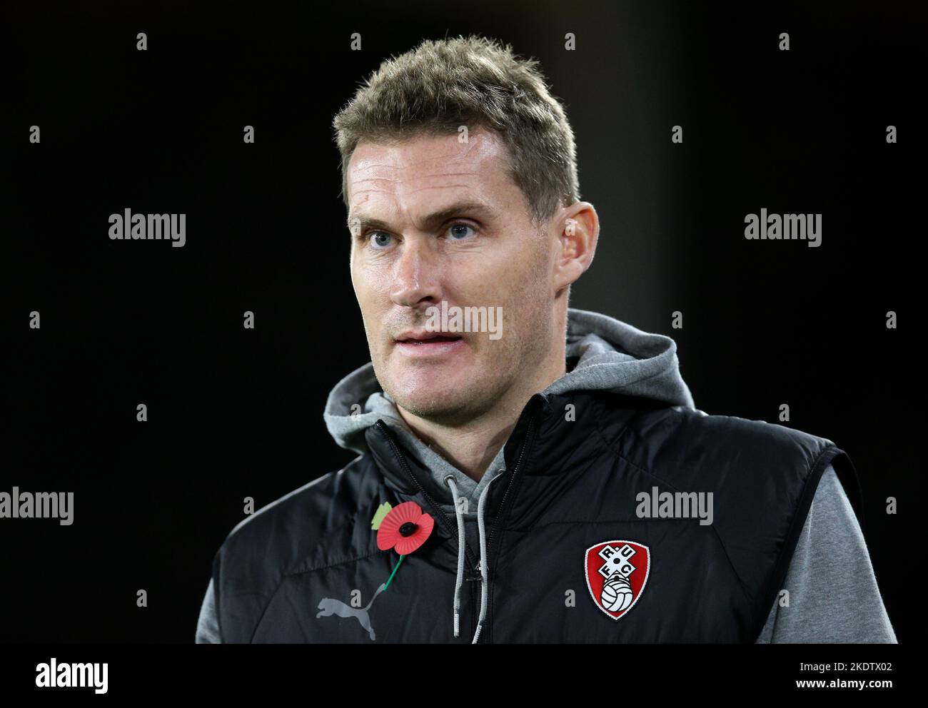 Rotherham United manager Matt Taylor before during the Sky Bet ...