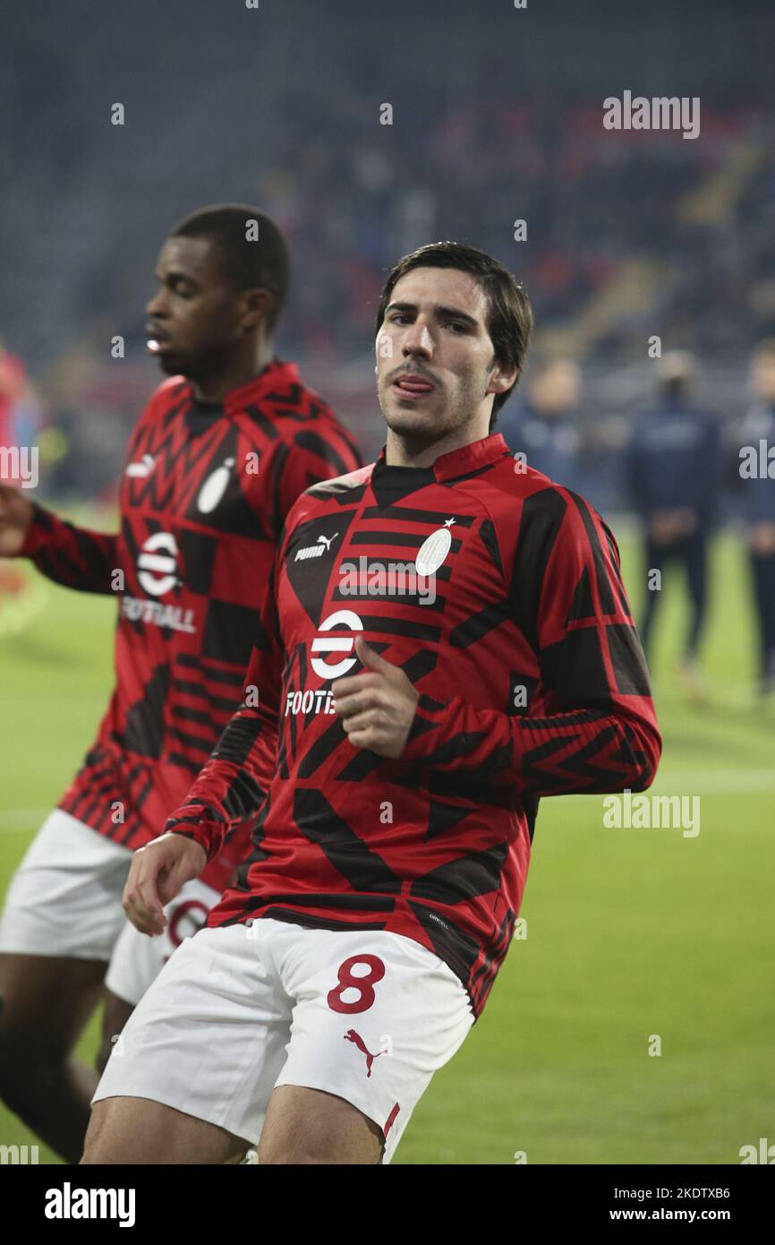 Cremona, Italy. 08th Nov, 2022. Sandro Tonali of AC Milan during US ...