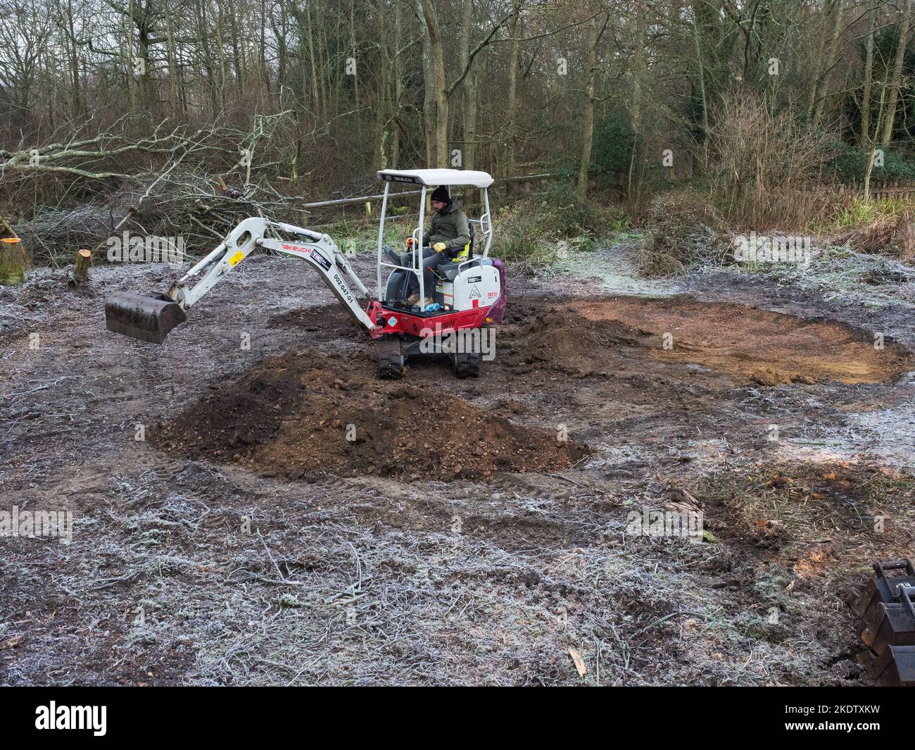 Digging for the new educational dipping pond hi-res stock photography ...