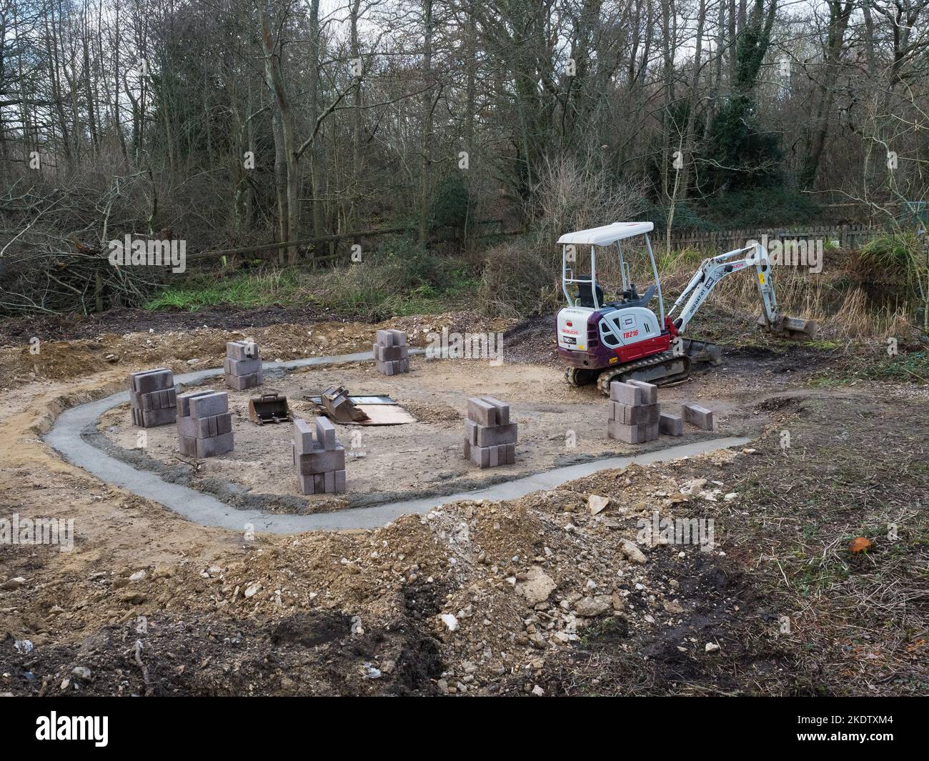 Preparatory work for construction of educational dipping pond ...