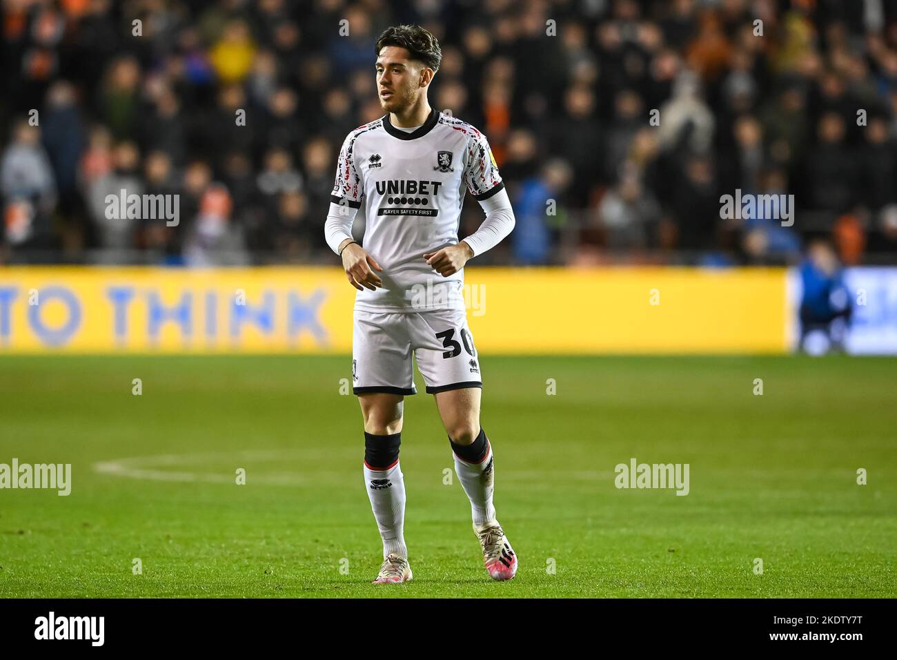 Hayden Hackney #30 of Middlesbrough during the Sky Bet Championship ...