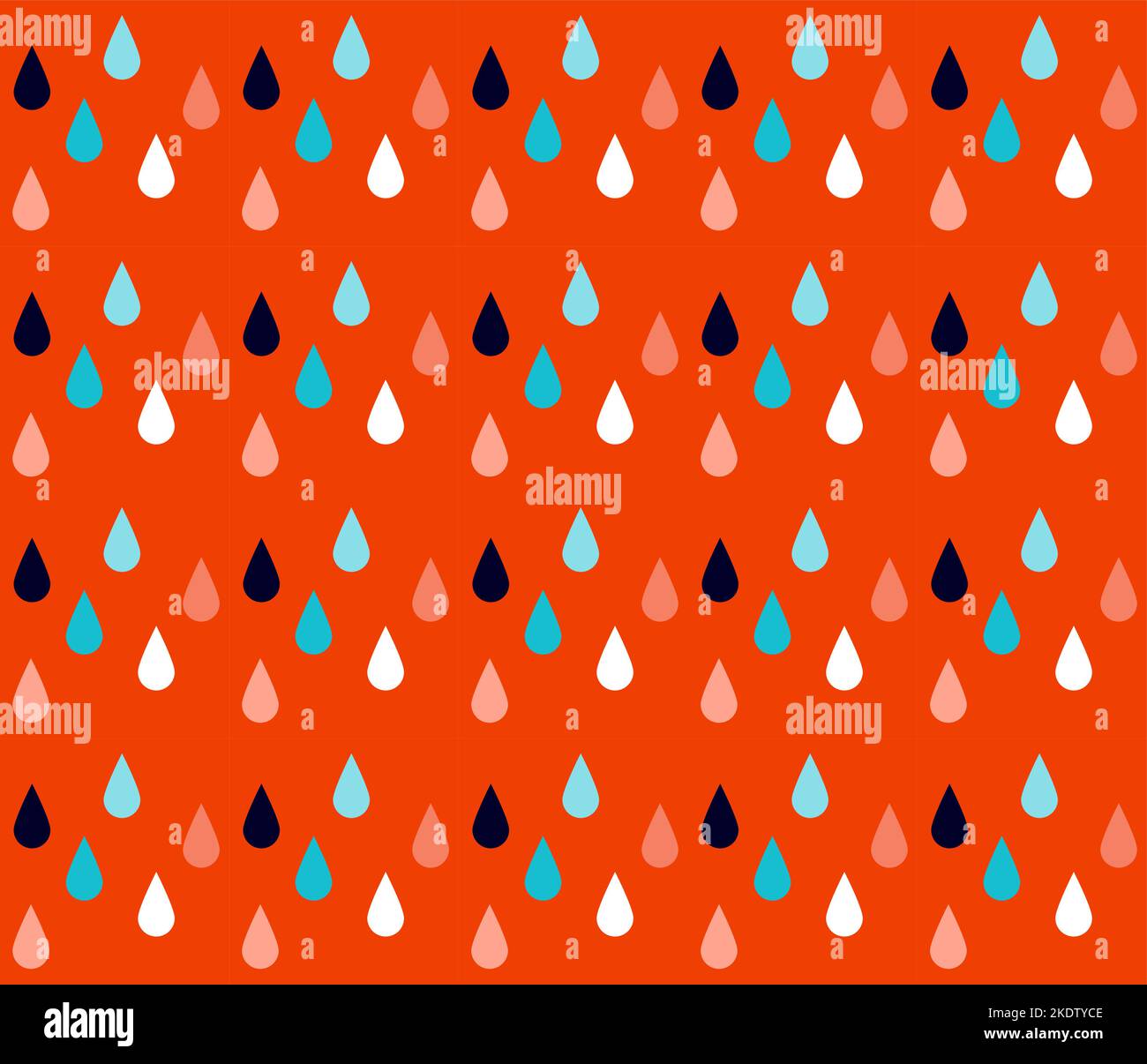 Drops on a red background, rain effect, seamless vector Stock Vector ...