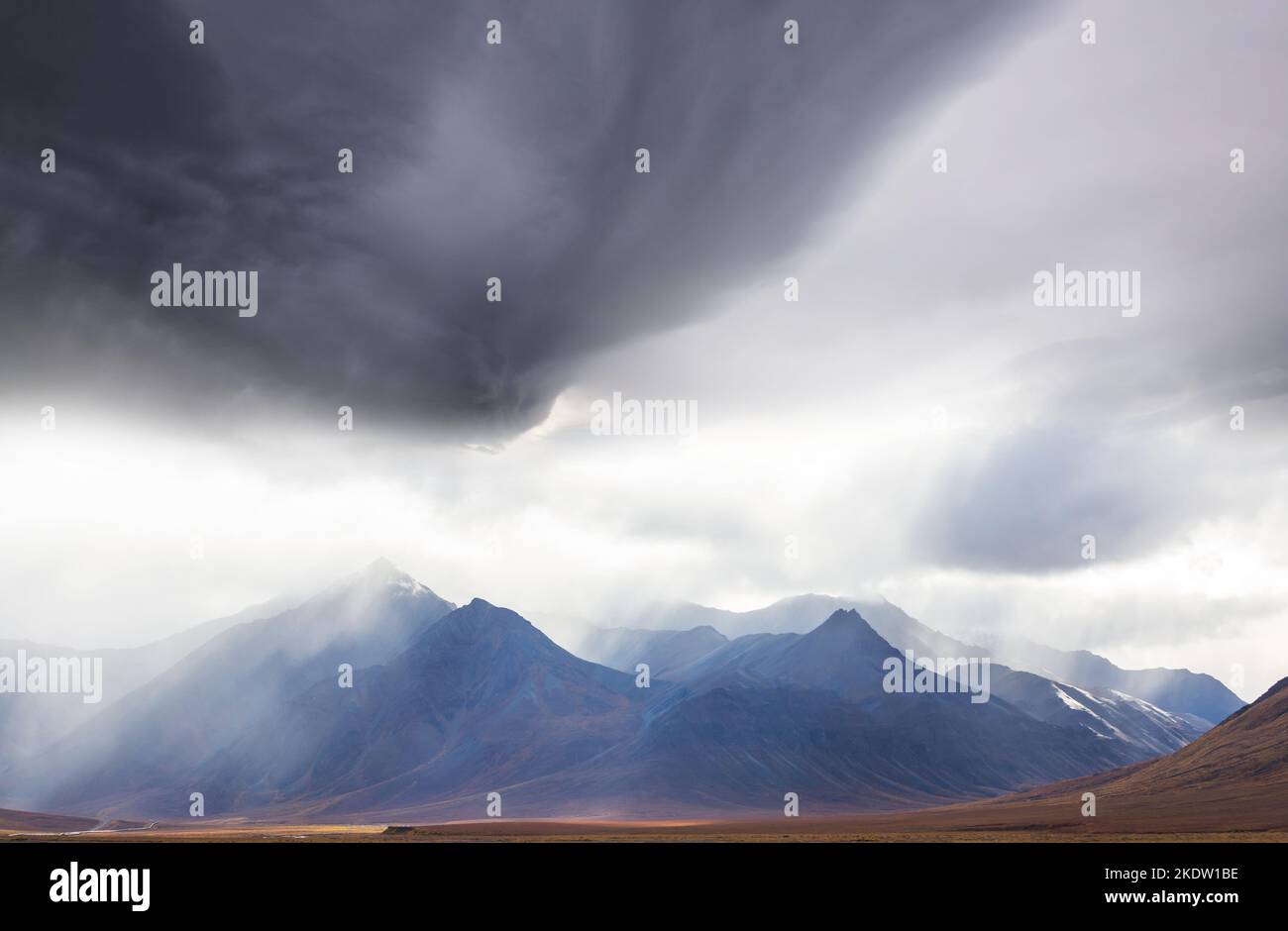 Rain clouds in arctic tundra Stock Photo - Alamy