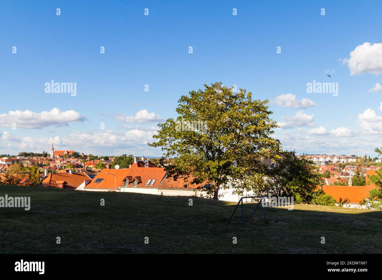 View to north from Kuruc-domb, St. Michael Archangel church, Sopron ...
