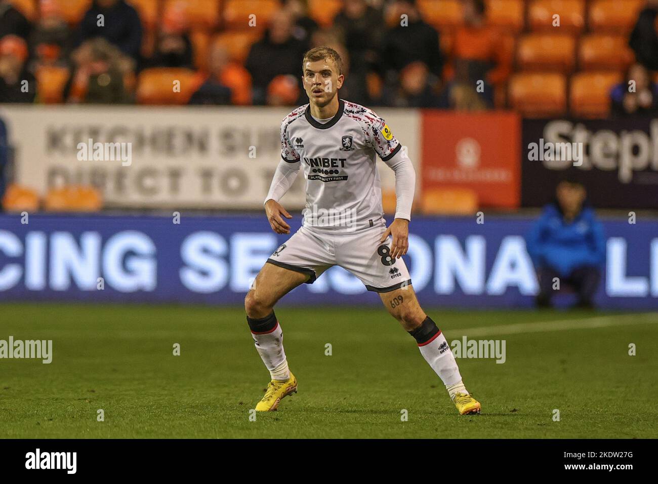 Riley McGree #8 of Middlesbrough during the Sky Bet Championship match ...