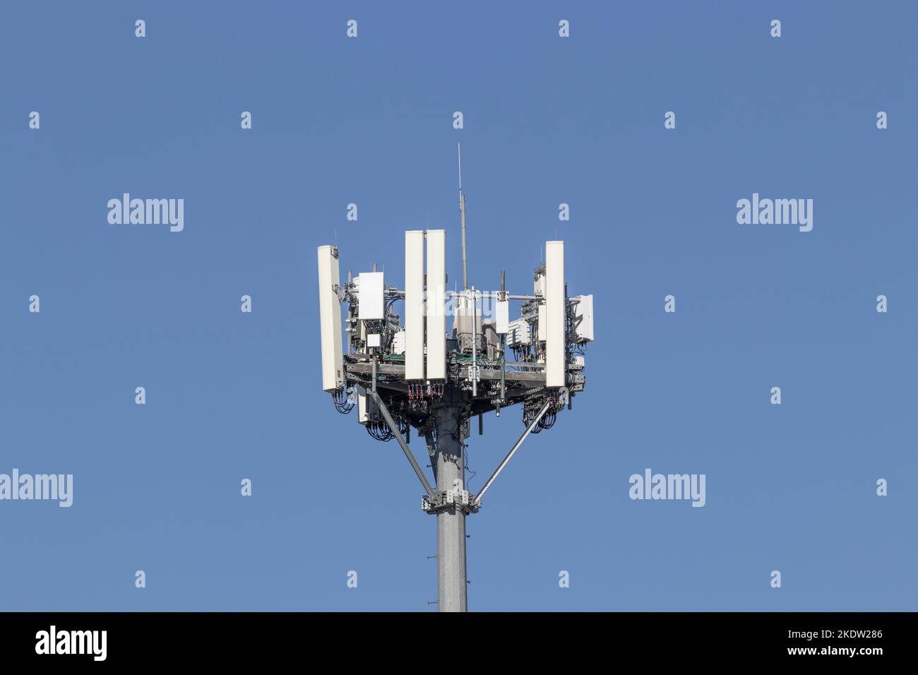 Telecommunications and wireless cell equipment tower with directional ...