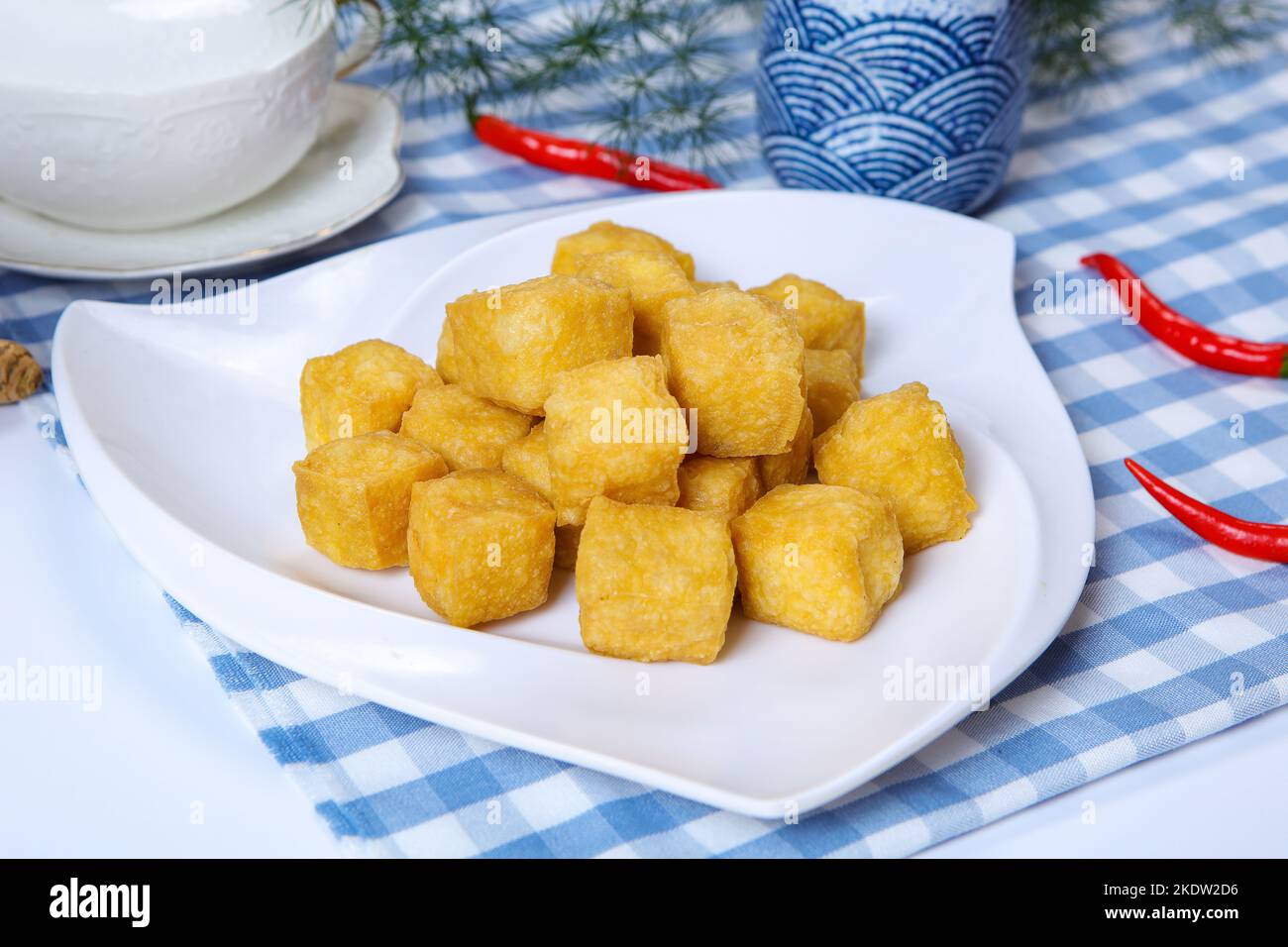 A small amount of oil bean curd Stock Photo - Alamy