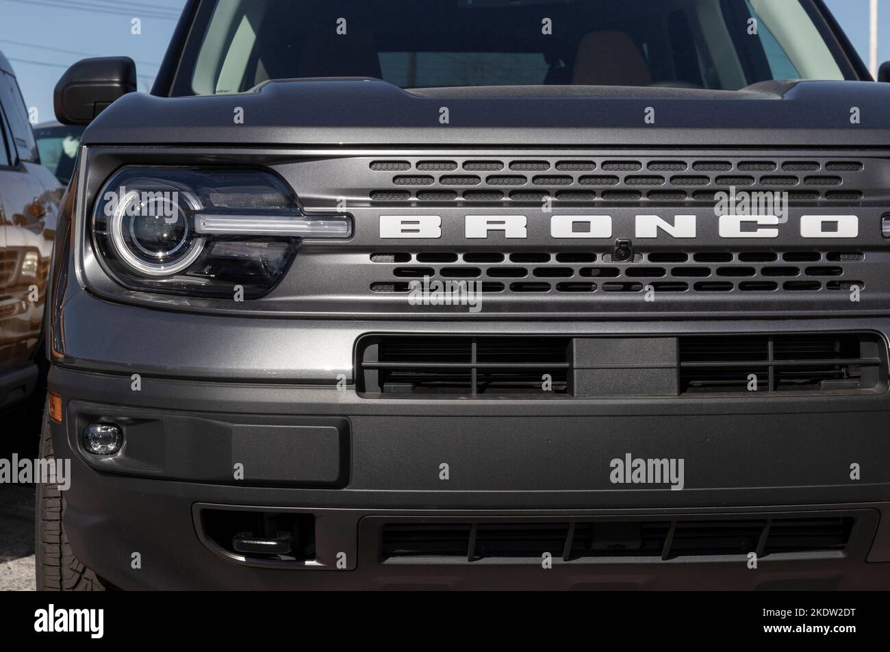 Ft. Wayne - Circa November 2022: Ford Bronco display. Broncos are ...