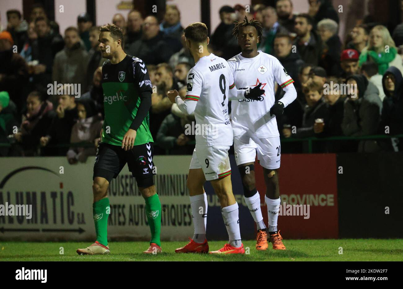 OHL's Mario Gonzalez celebrates after scoring during a Croky Cup 1/16 ...