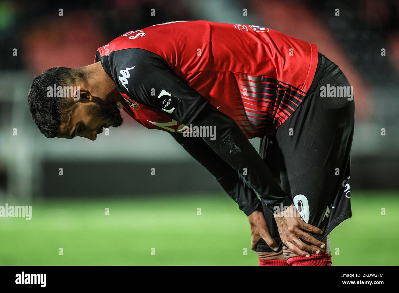 Seraing's Simon Elisor reacts during a Croky Cup 1/16 final game ...