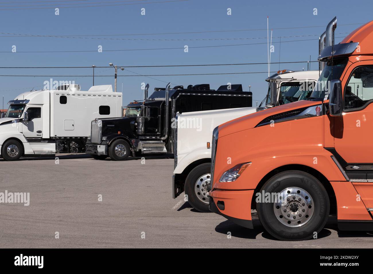 Ft. Wayne - Circa November 2022: Kenworth Semi Tractor Trailer Trucks ...