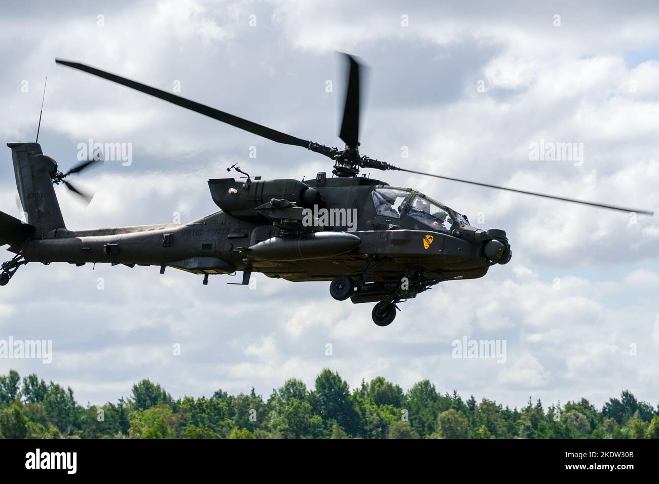 Liepaja, Latvia - August 07, 2022: AH-64D Apache attack helicopter from ...
