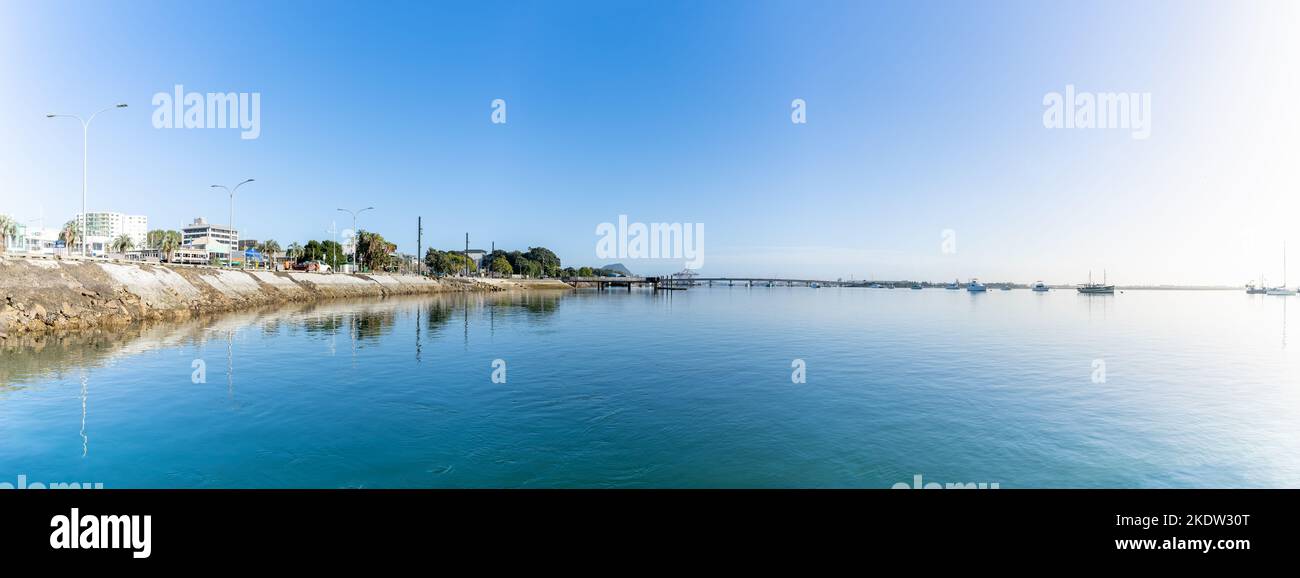 Tauranga panorama downtown calm morning waterfront as sunrises from ...