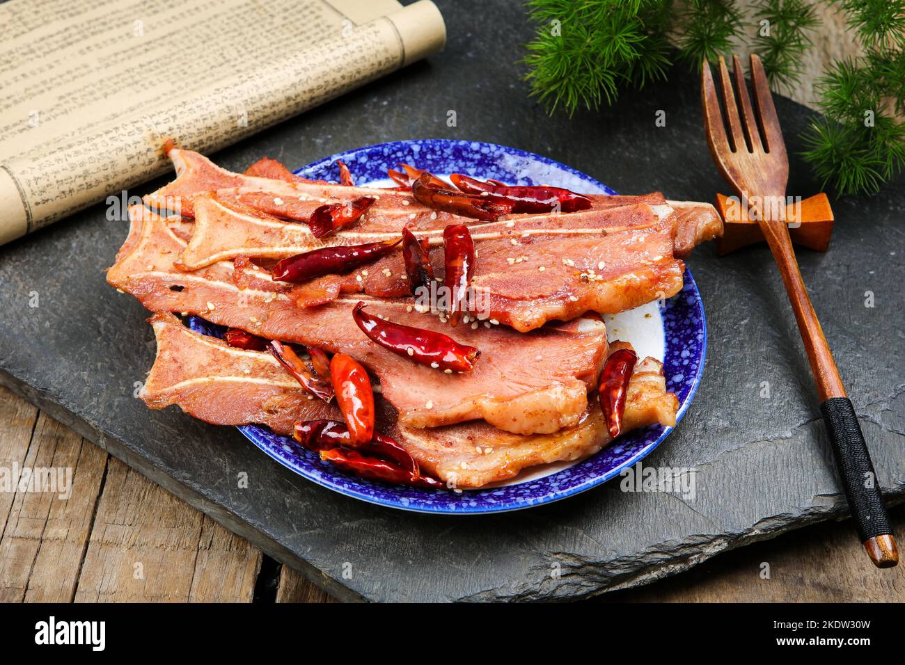Fried the fan bone Stock Photo - Alamy