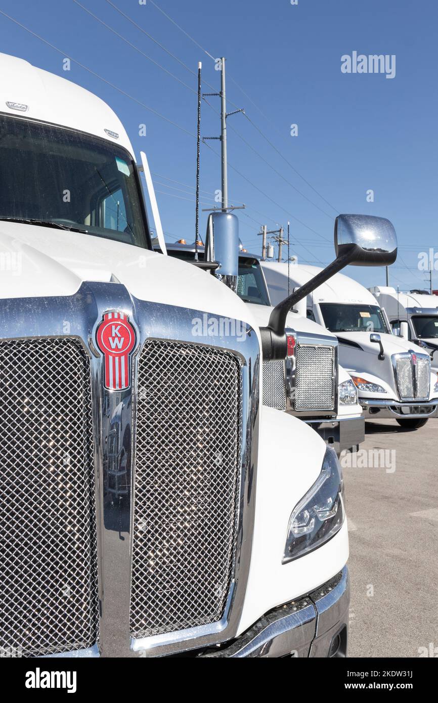 Ft. Wayne - Circa November 2022: Kenworth Semi Tractor Trailer Trucks ...