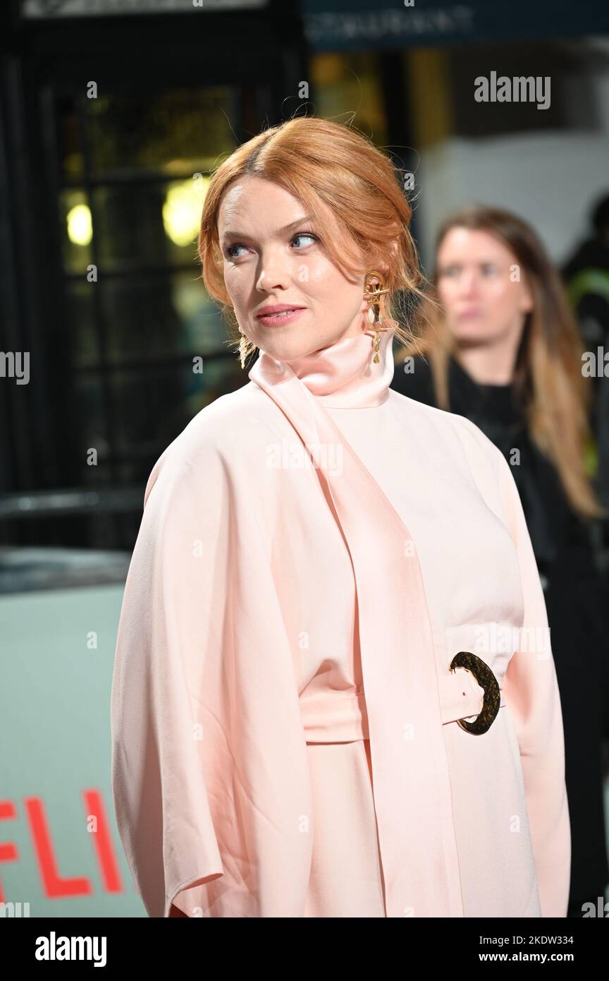 London, UK. 8th November, 2022. Erin Richards attends Netflix Present ...
