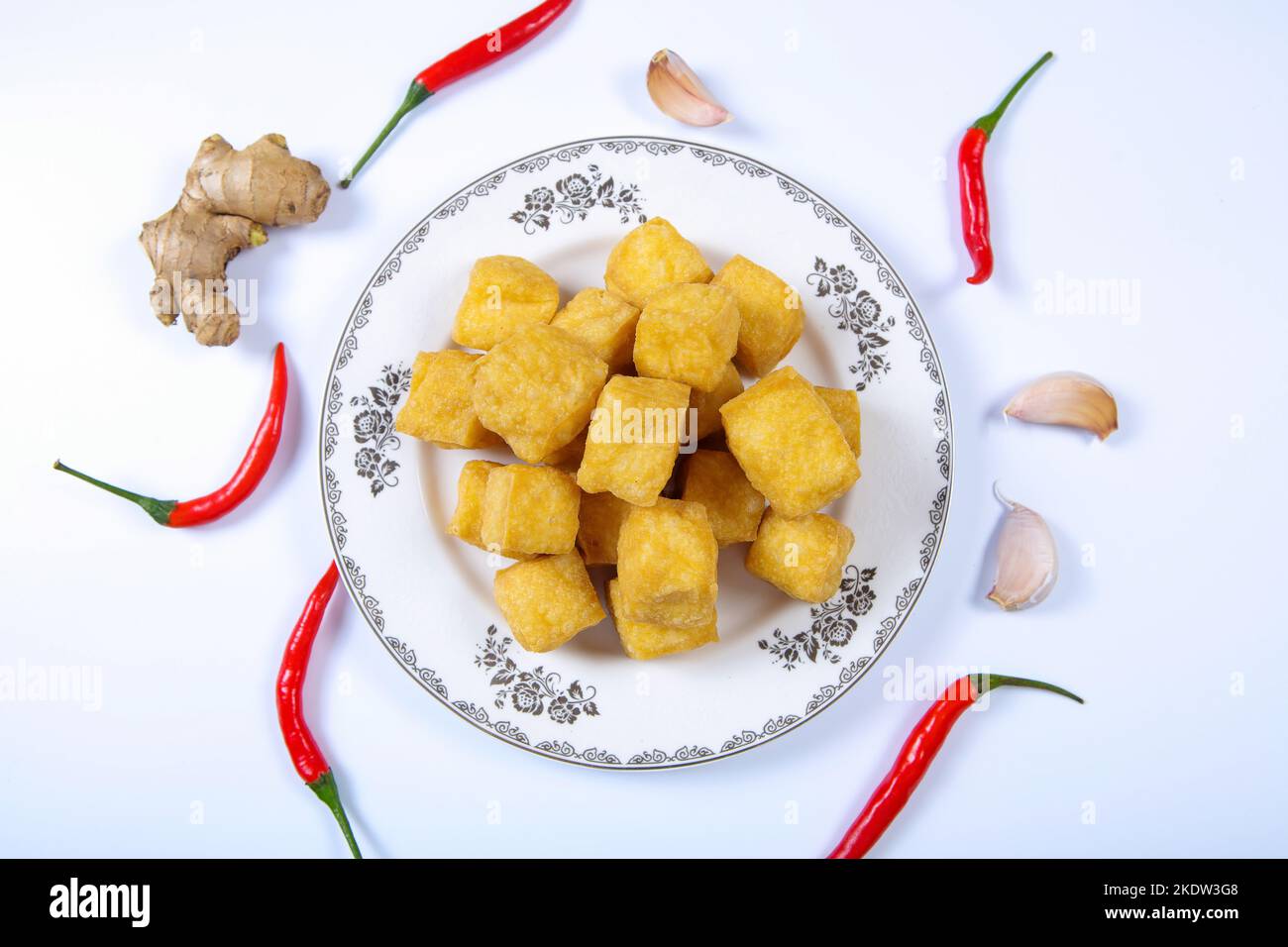 A small amount of oil bean curd Stock Photo - Alamy
