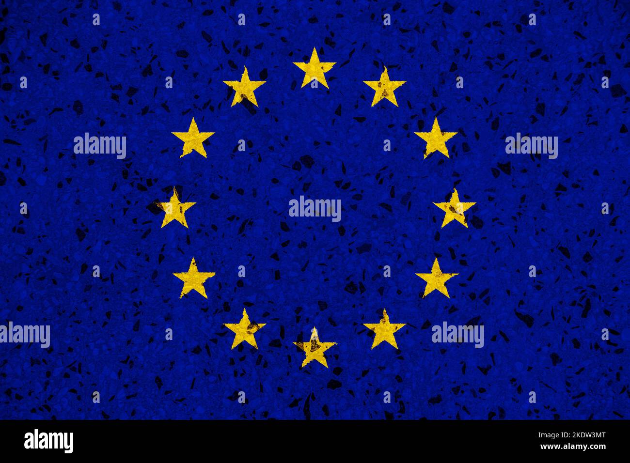 European Union flag on a textured background. Concept collage Stock ...