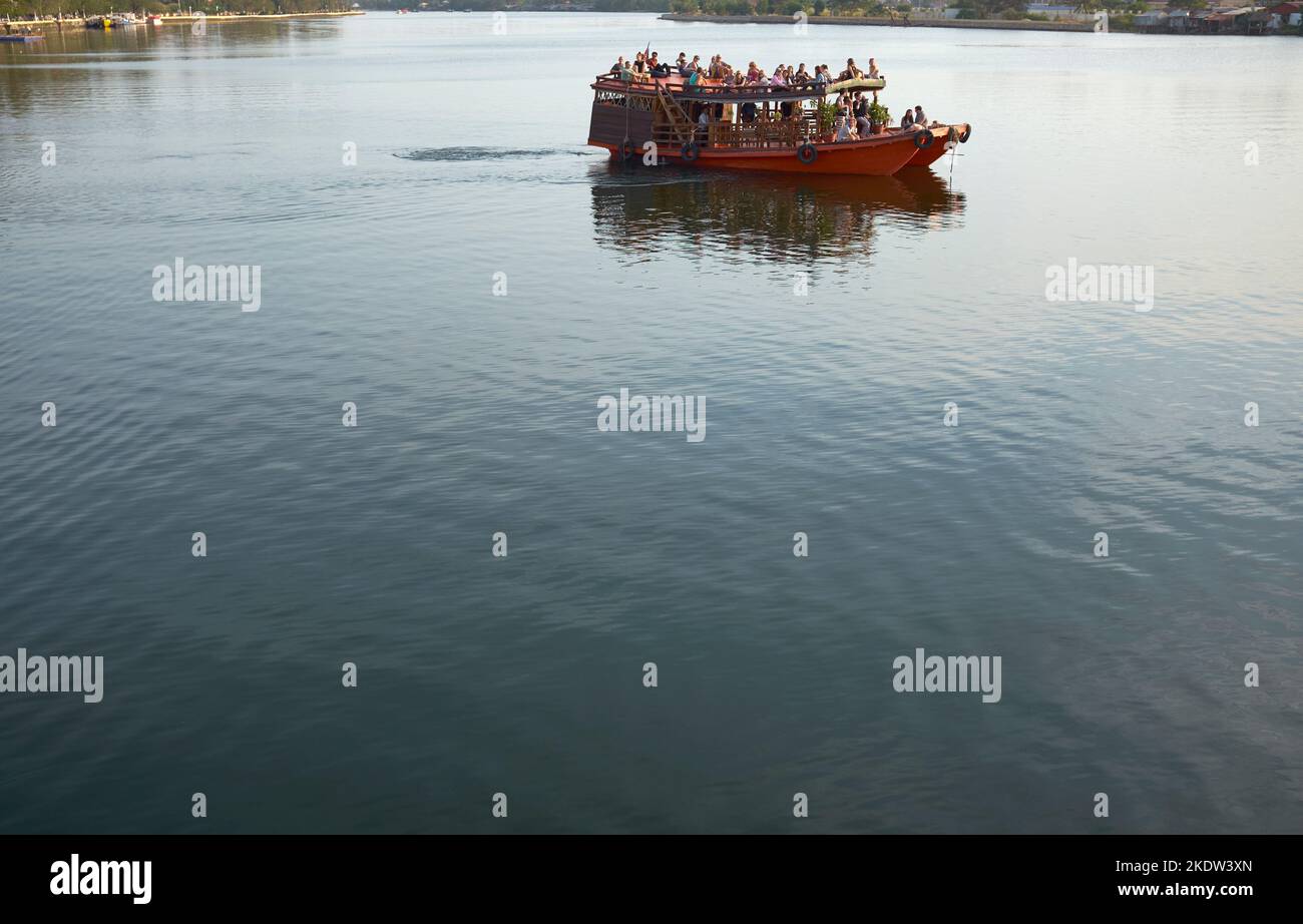 River Boat Cruise Kampot Cambodia Stock Photo - Alamy