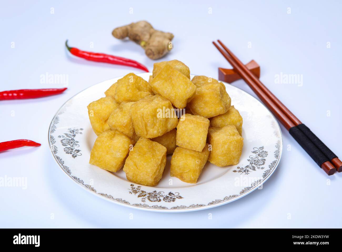 A small amount of oil bean curd Stock Photo - Alamy