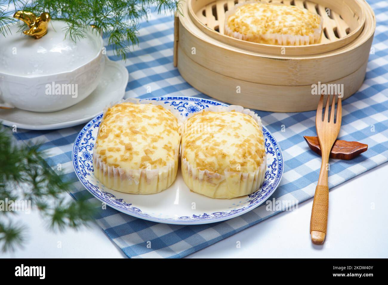 Delicious steamed cake Stock Photo - Alamy
