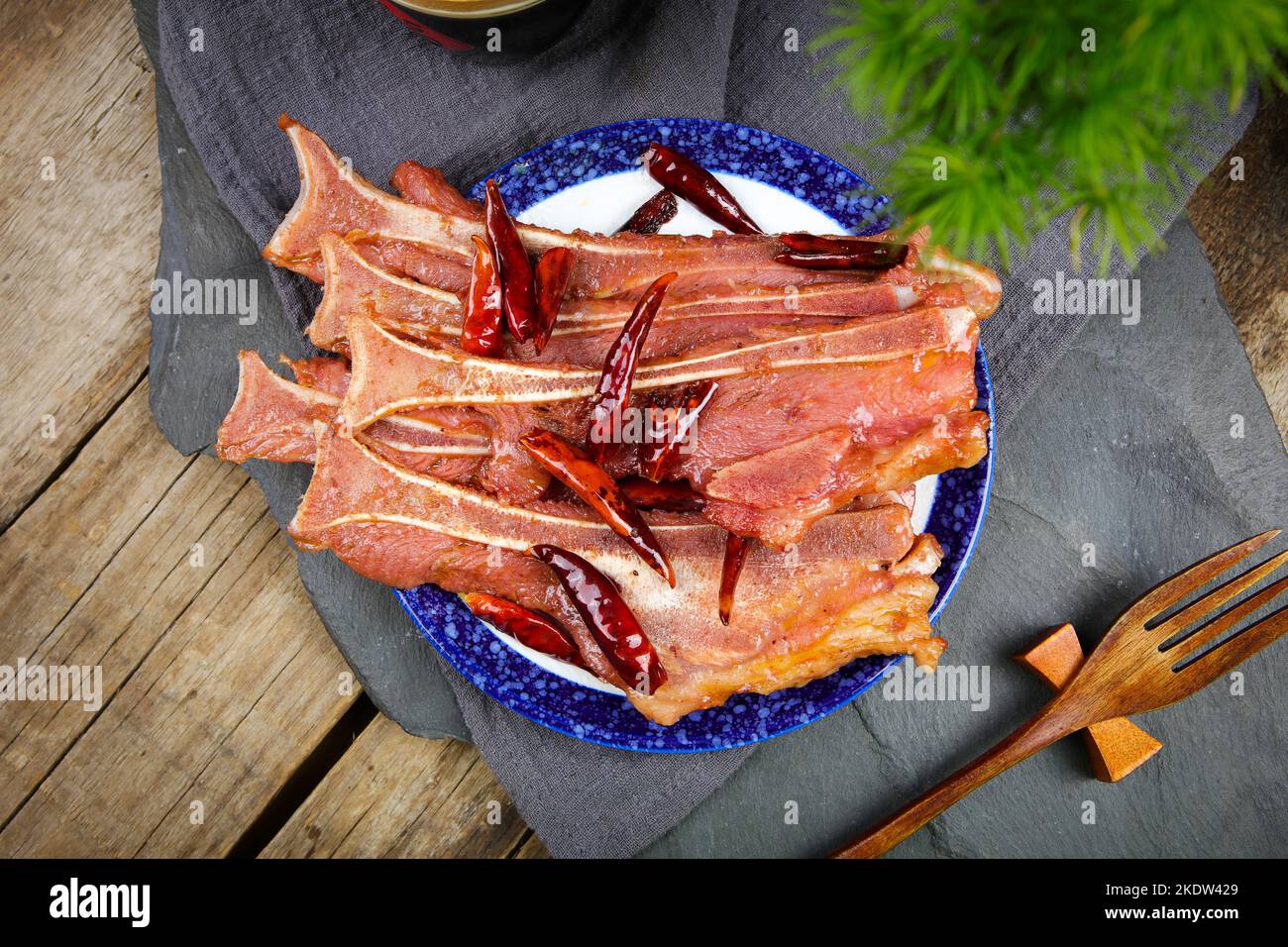 Fried the fan bone Stock Photo - Alamy