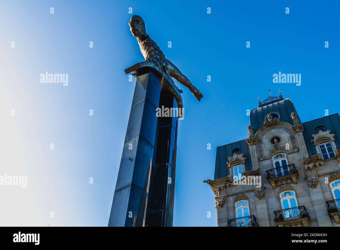 Vigo, Spain, October 8, 2022. Sculpture of El Sireno in La Puerta del ...