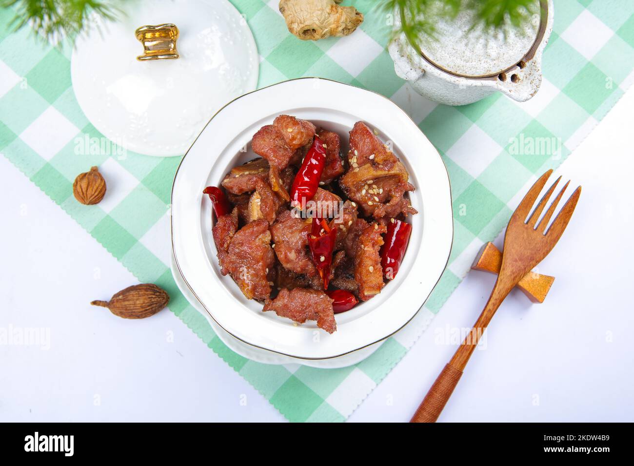Fried pork chops grain Stock Photo - Alamy