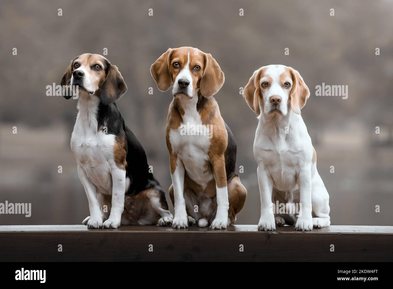 Sitting beagles hi-res stock photography and images - Alamy