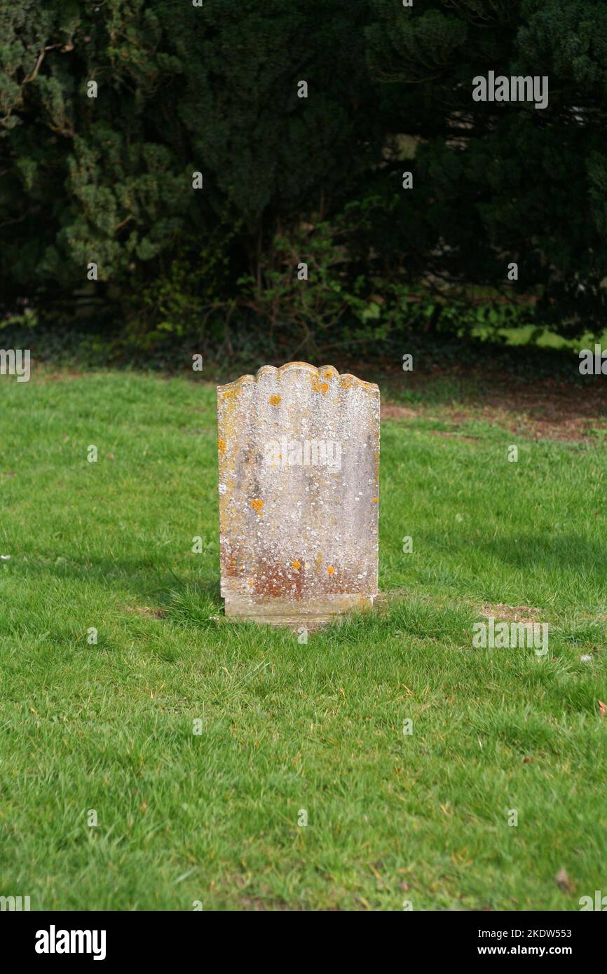 Single blank grave or tomb stone Stock Photo - Alamy