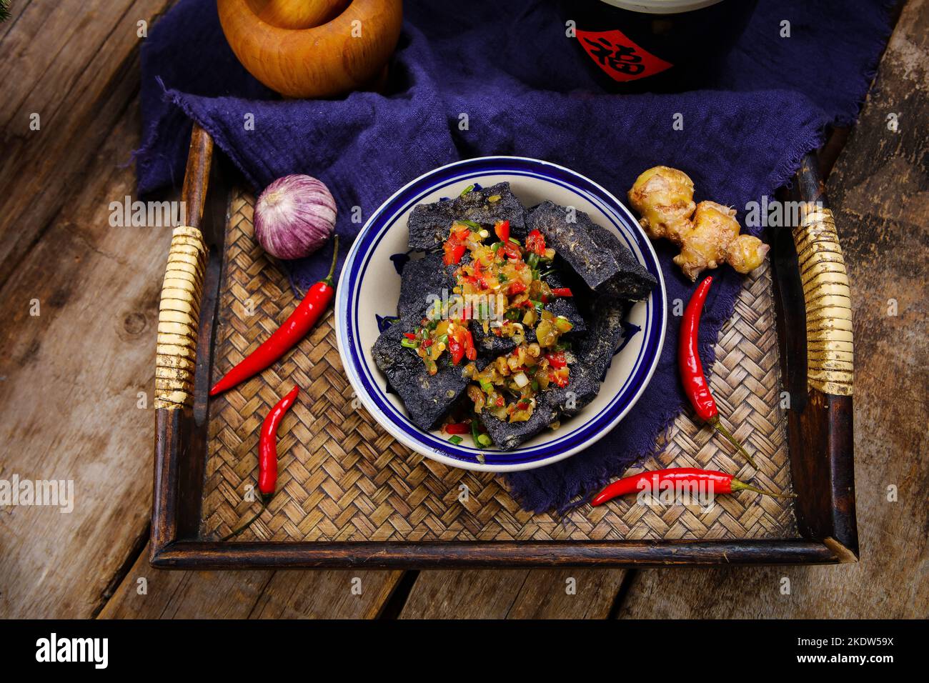 A plate of stinky tofu Stock Photo - Alamy