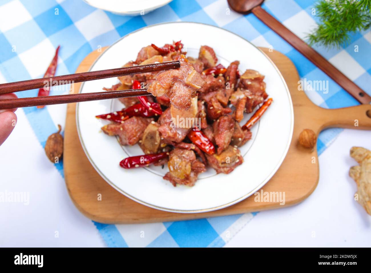 Fried pork chops grain Stock Photo - Alamy