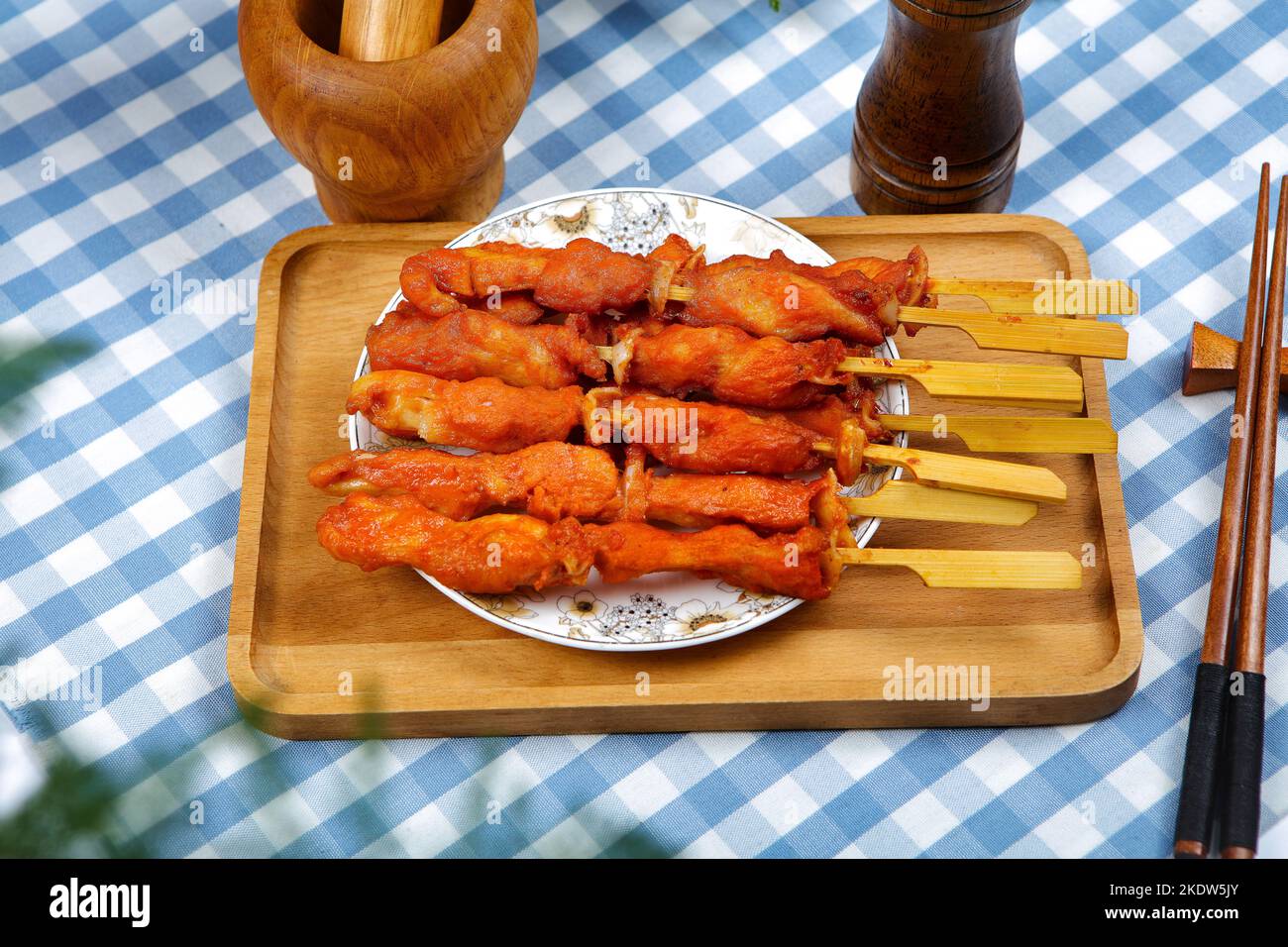 Chicken on a stick hi-res stock photography and images - Alamy