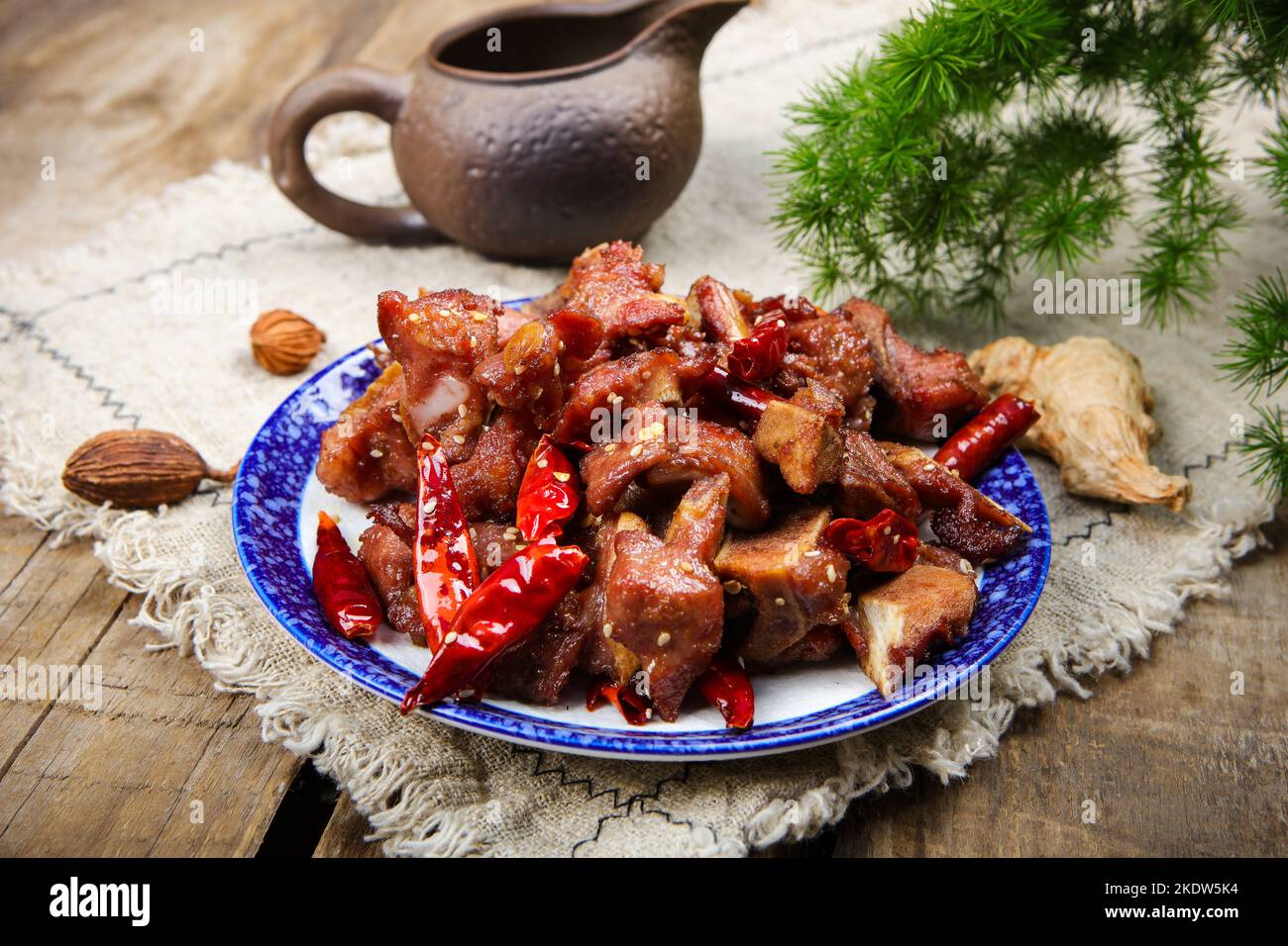 Fried pork chops grain Stock Photo - Alamy