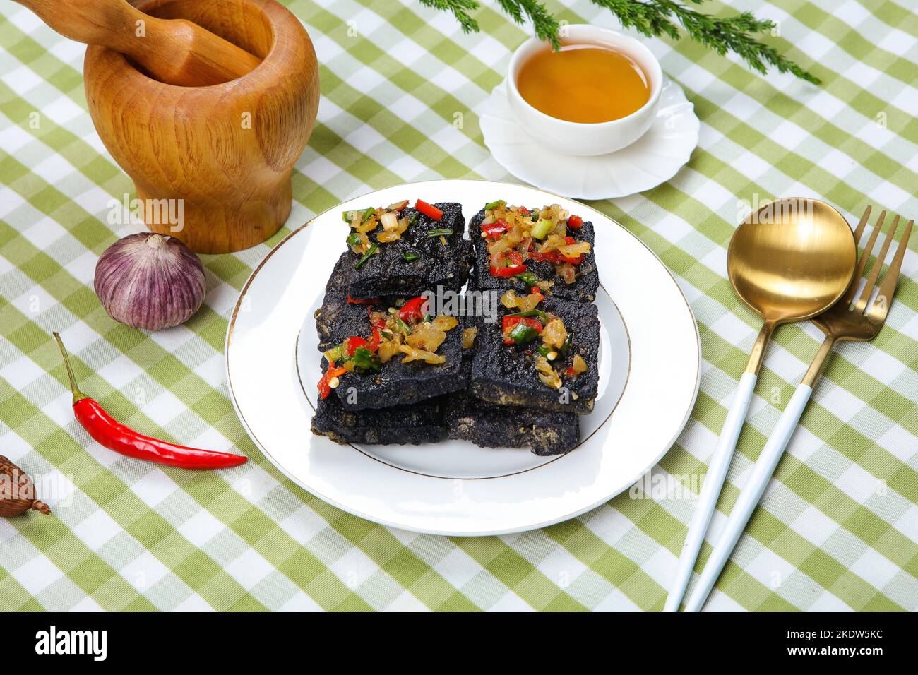 A plate of stinky tofu Stock Photo - Alamy