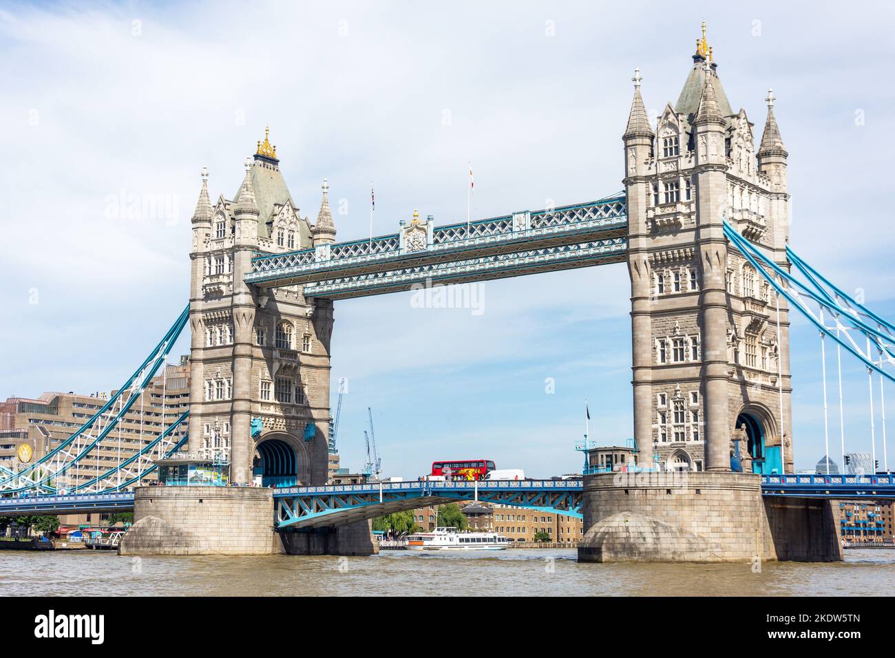Tower bridge from the queens walk southwark the london borough hi-res ...