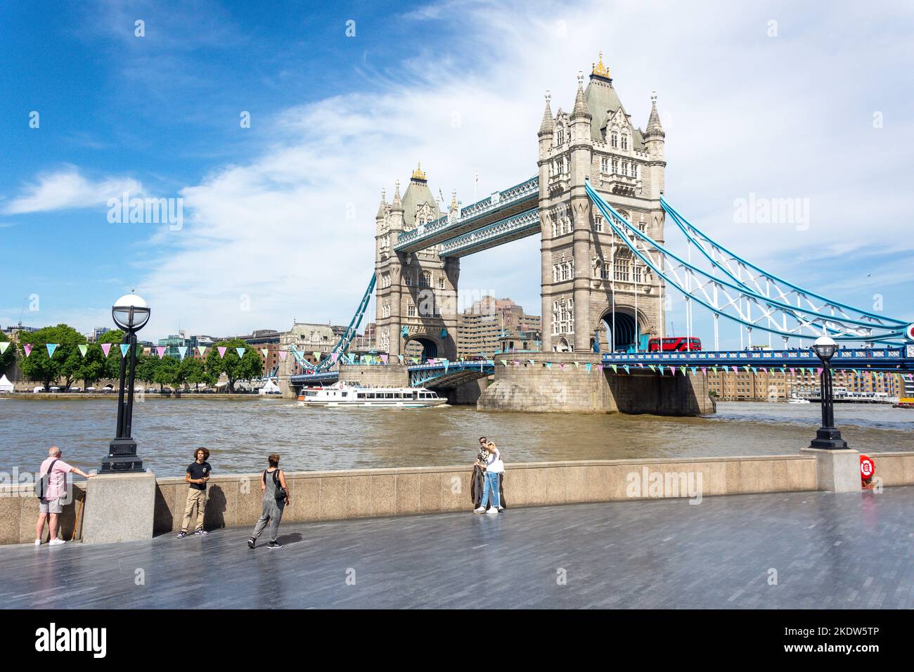 Tower Bridge from The Queen's Walk, Southwark, The London Borough of ...