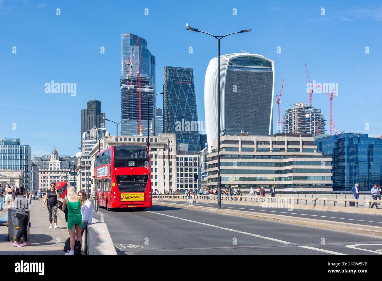 London Bridge across River Thames, Southwark, The London Borough of ...