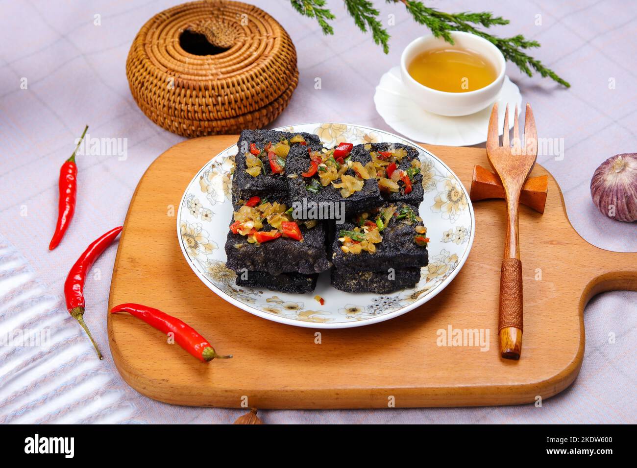 A plate of stinky tofu Stock Photo - Alamy