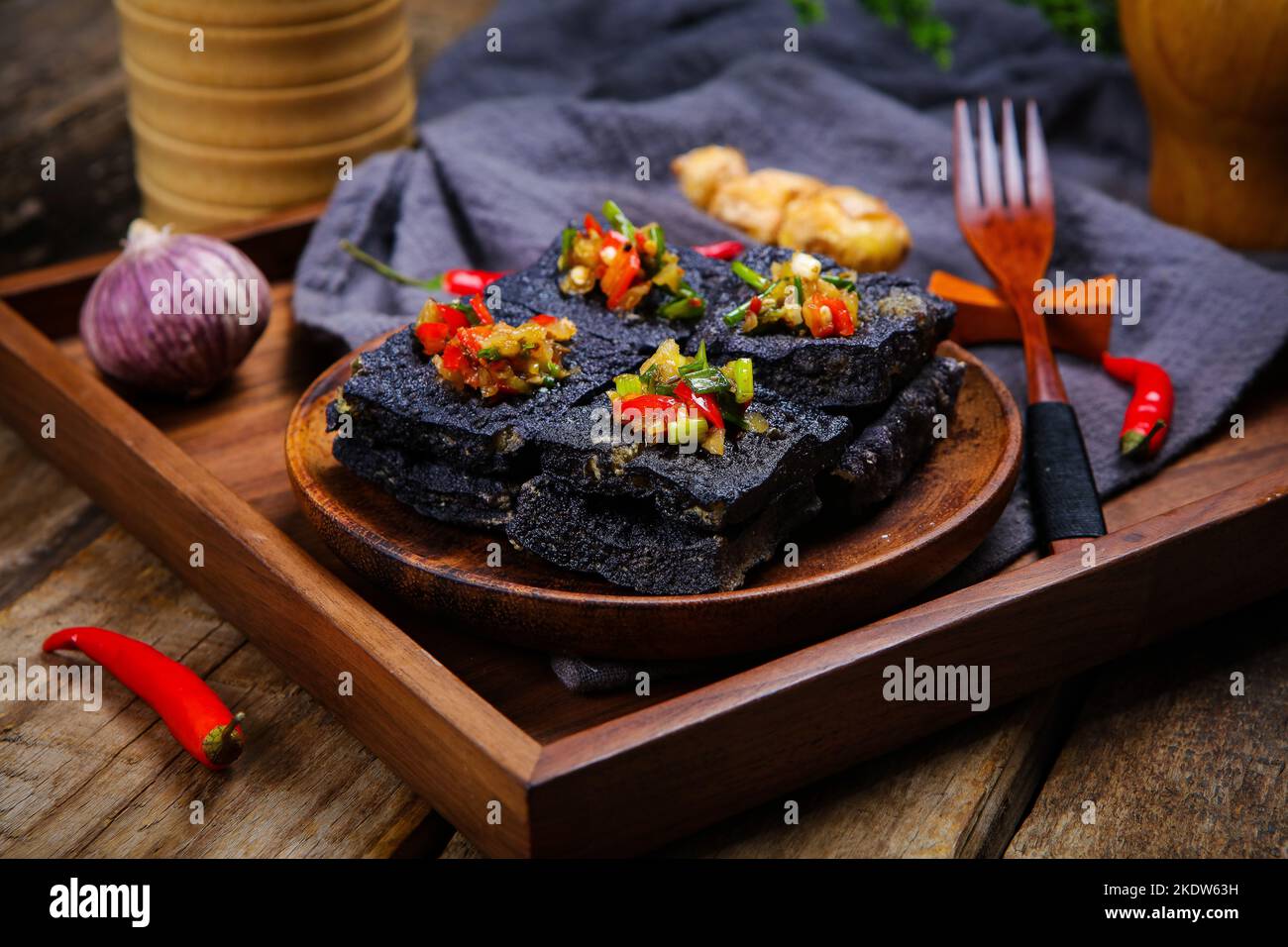 A plate of stinky tofu Stock Photo - Alamy